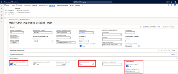 BAI2 Advanced Bank Reconciliation Import Setup