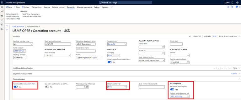 BAI2 Advanced Bank Reconciliation Import Setup
